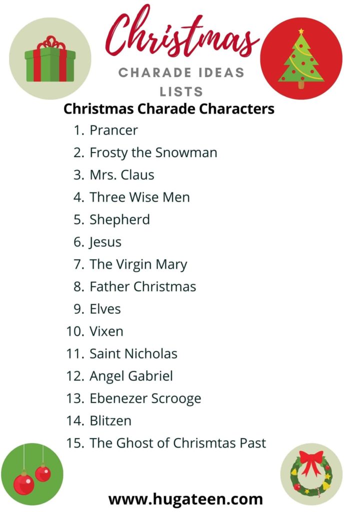 Ultimate List Of Christmas Charades Ideas (Free Printable)