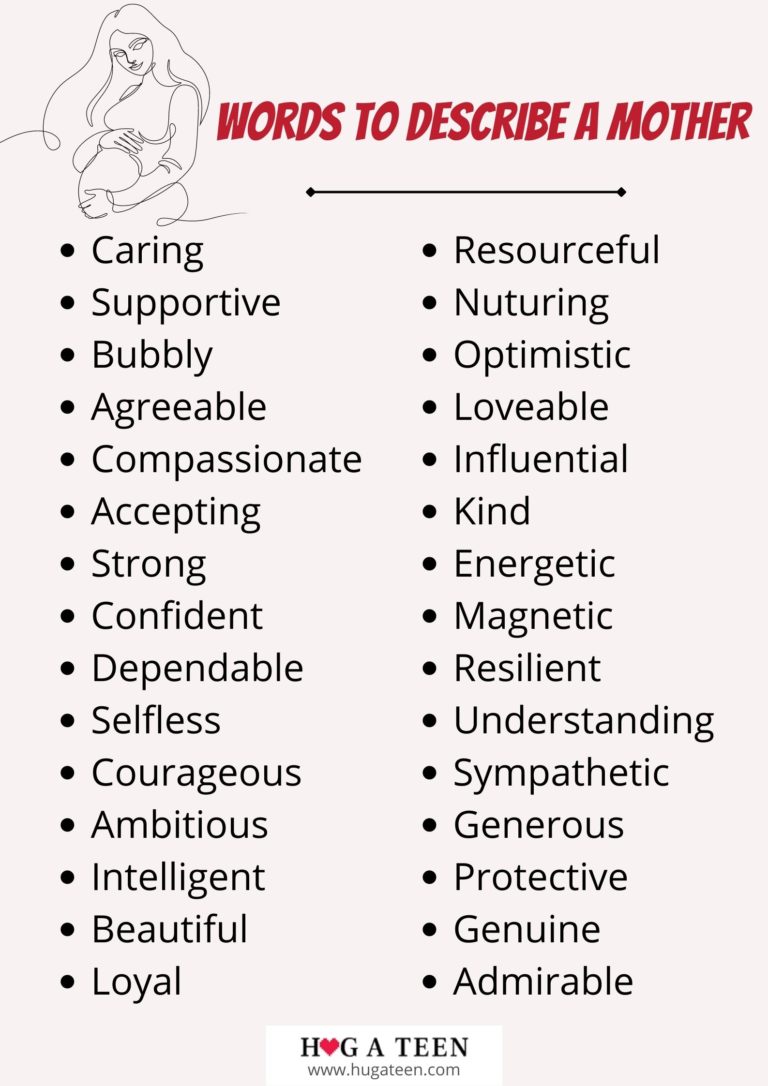 160+ Beautiful Words To Describe Mom | HugATeen.Com