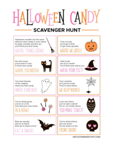 50+ Halloween Clues For Scavenger Hunt (Free Printables!)
