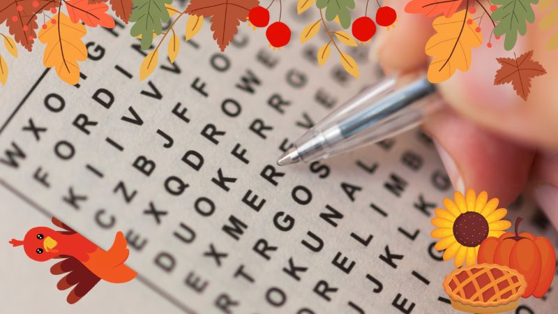 5 Free Thanksgiving Word Search Puzzles For Kids -PDF Download